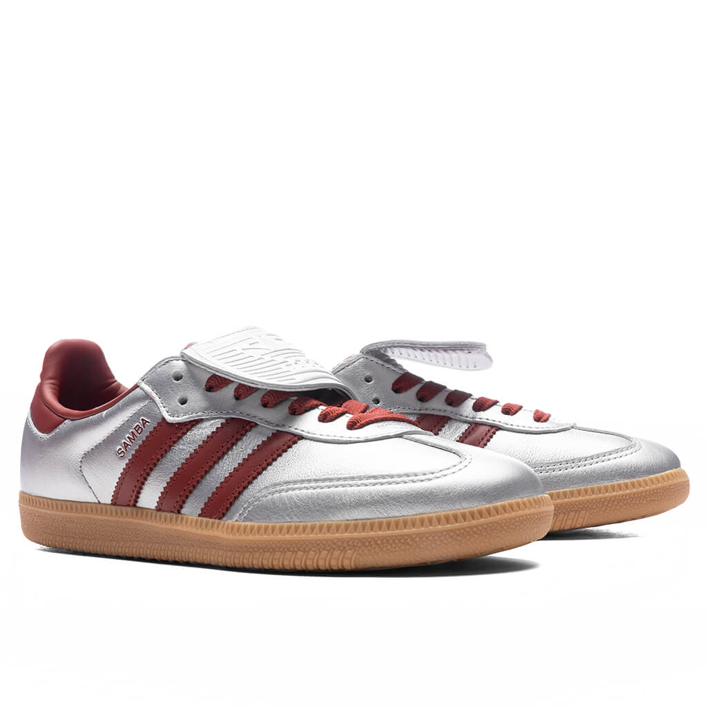 Women's Samba Long Tongue - Silver Metallic/Preloved Ruby/Gum – Feature