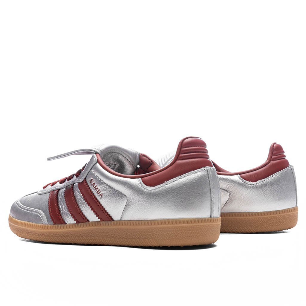 Women's Samba Long Tongue - Silver Metallic/Preloved Ruby/Gum – Feature
