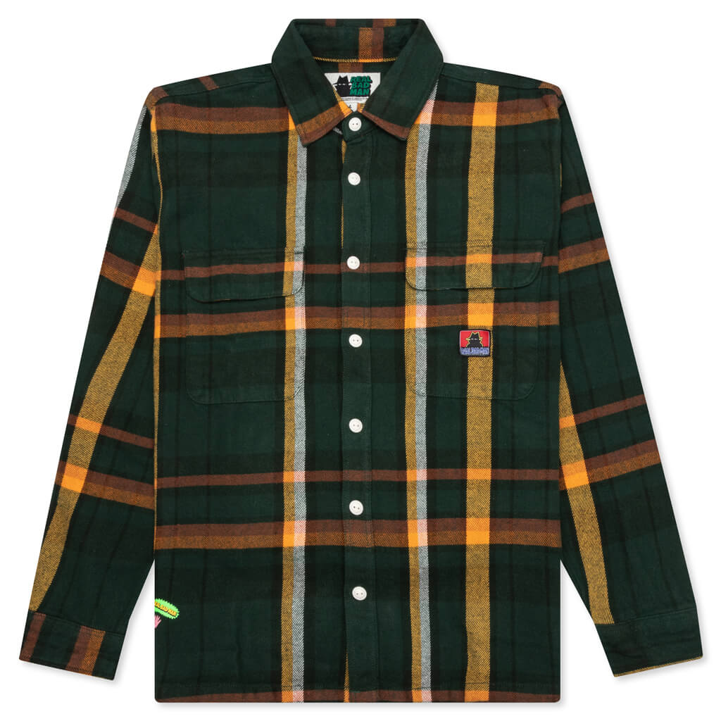 Work Flannel Shirt - Green – Feature
