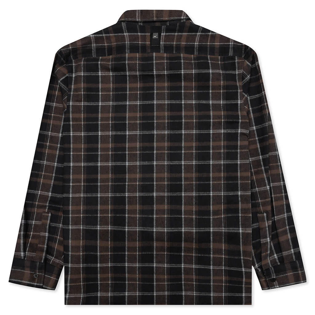 Plaid Logo Shirt - Brown/Black – Feature
