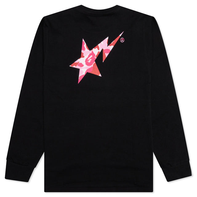 Abc Camo Bape Sta Logo L/S Tee - Black/Pink – Feature