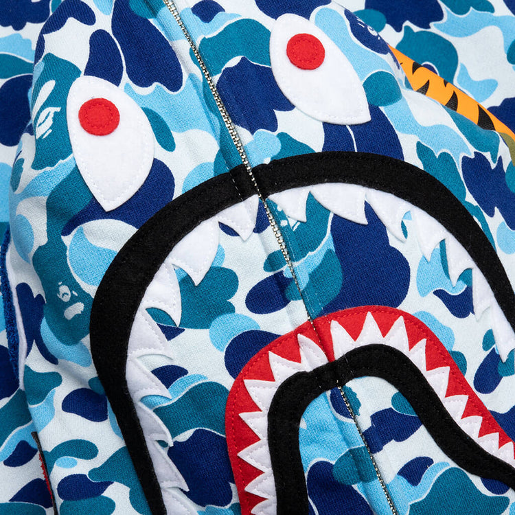 Abc Camo Shark Full Zip Hoodie - Blue – Feature