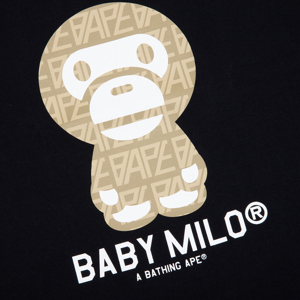 Bape Logo Monogram Baby Milo Tee - Black/Beige – Feature