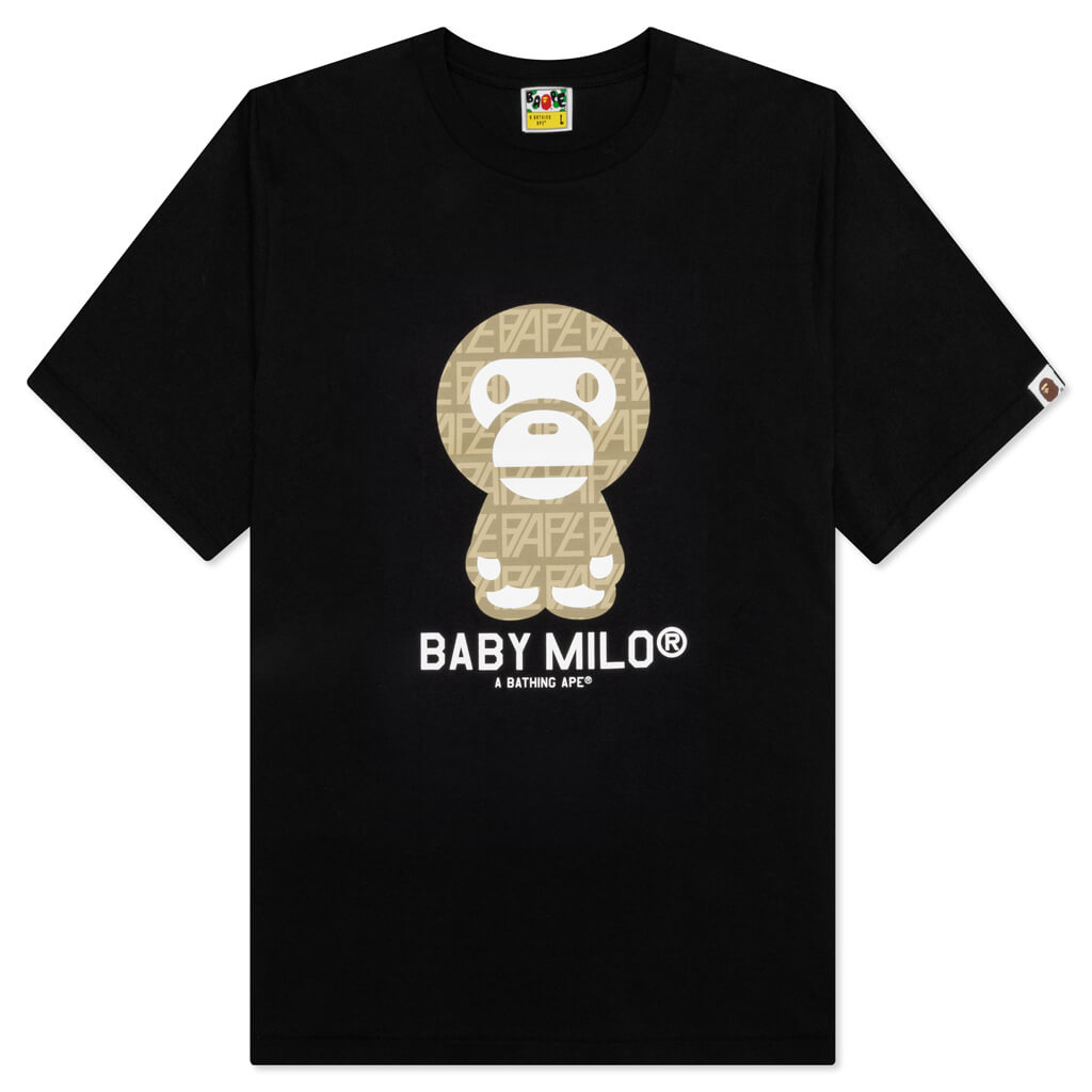 Bape Logo Monogram Baby Milo Tee - Black/Beige – Feature