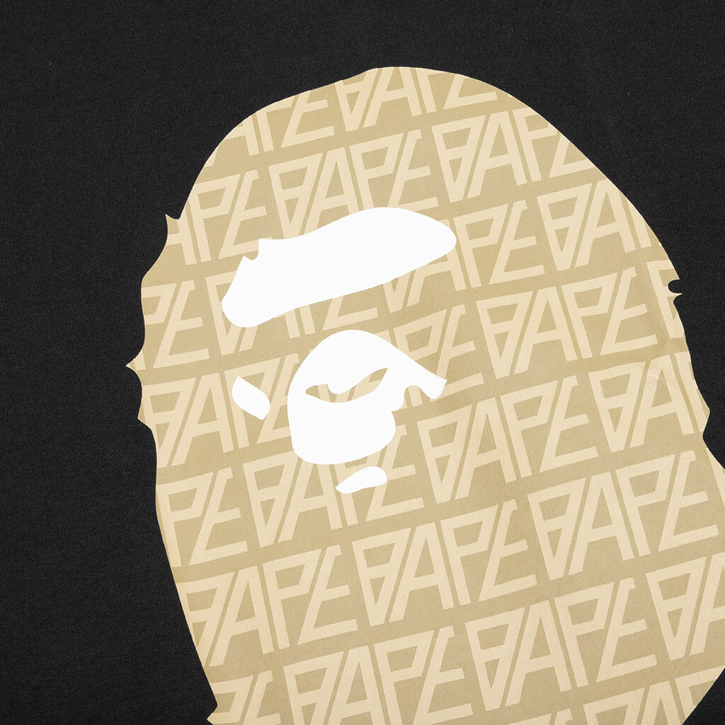 Bape Logo Monogram By Bathing Ape Tee - Black/Beige – Feature