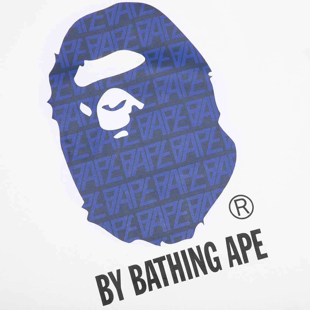 Bape 로고 모노그램 바이 Bathing Ape 티셔츠 - 화이트/네이비 – Feature