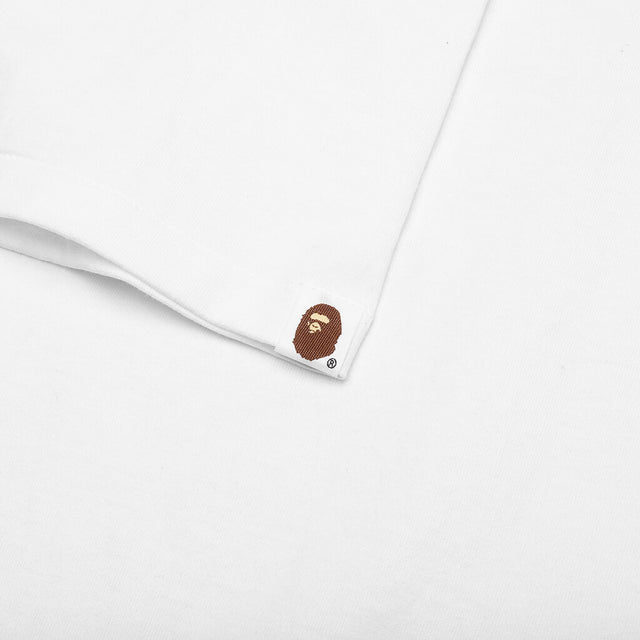 Bape Logo Monogram College Tee - White/Navy – Feature