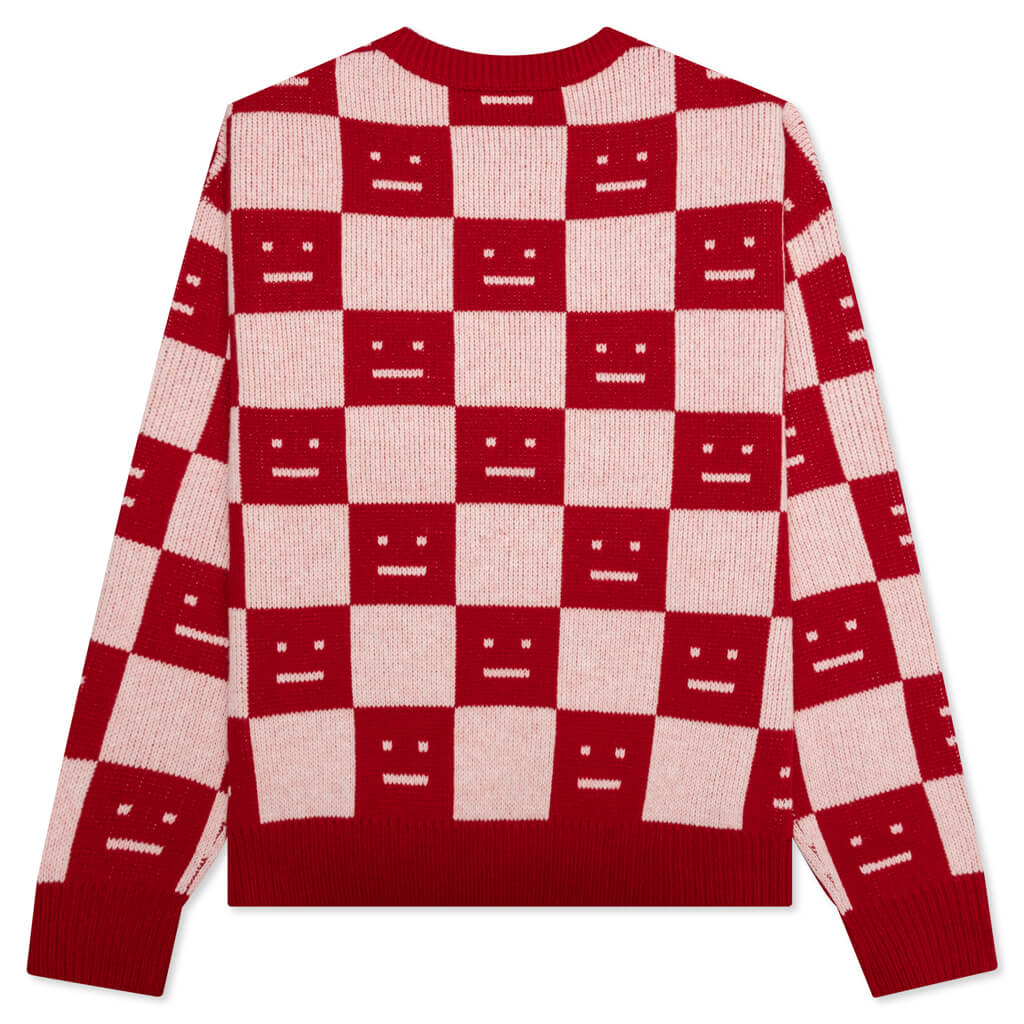 Crew Neck Wool Sweater - Deep Red/Faded – Feature