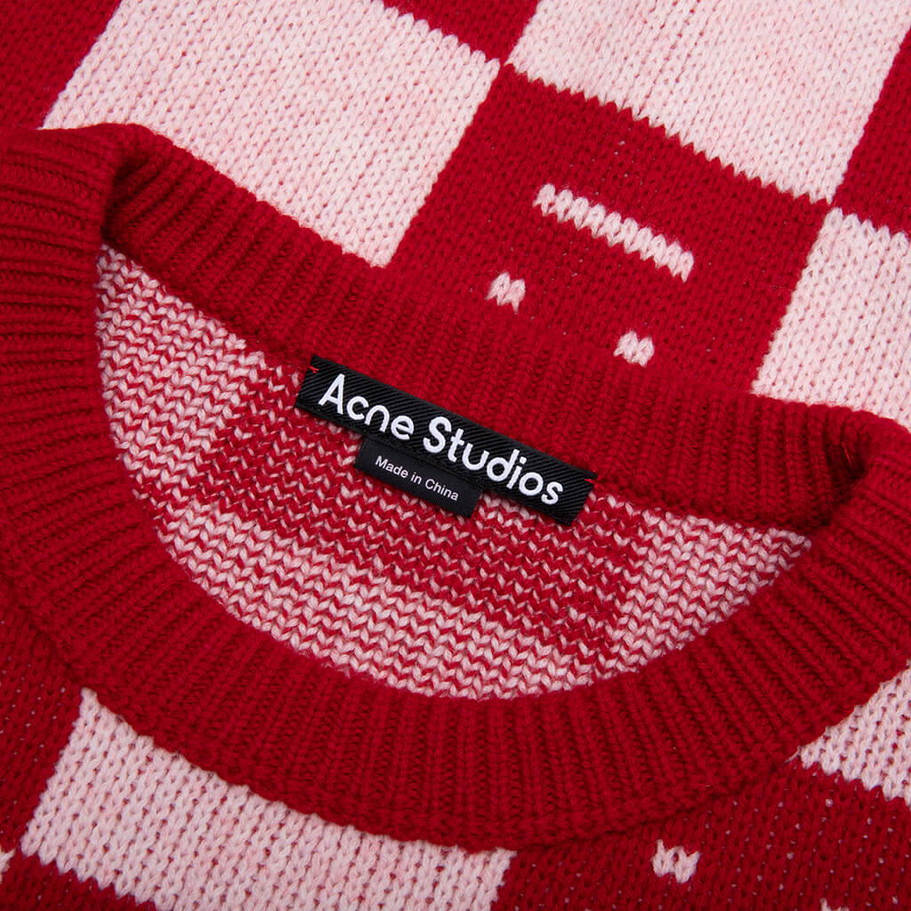 Crew Neck Wool Sweater - Deep Red/Faded – Feature