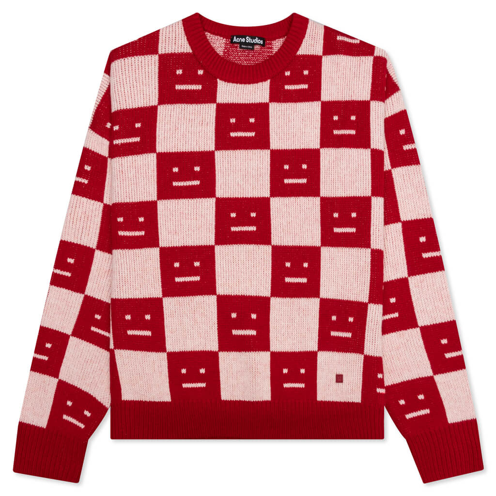 Crew Neck Wool Sweater - Deep Red/Faded – Feature