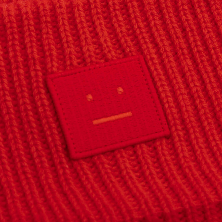 Large Face Logo Beanie - Sharp Red – Feature
