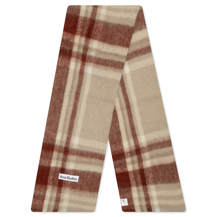 Scarf - Beige/Rust Red – Feature