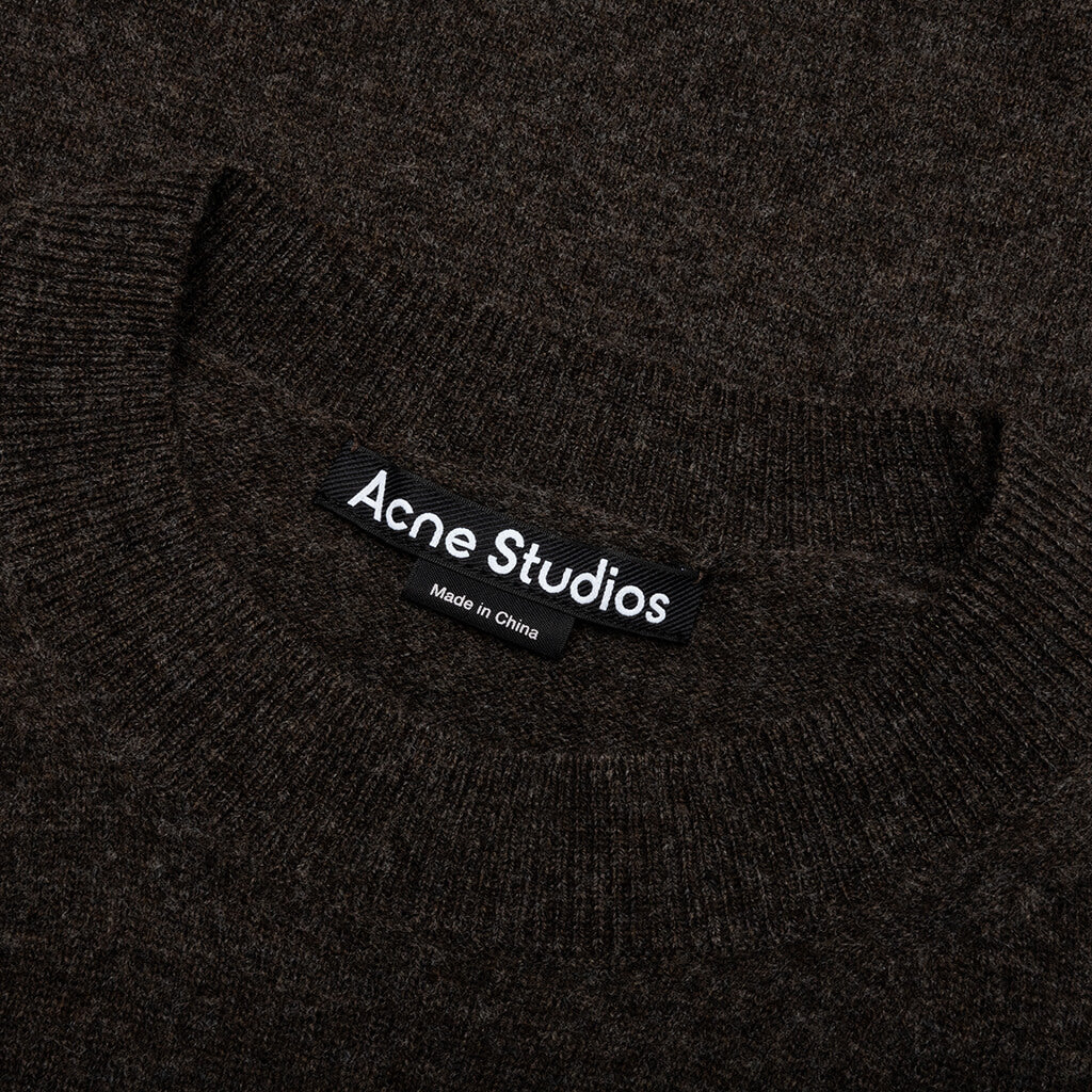 Wool Crew Neck Sweater - Grey/Brown – Feature