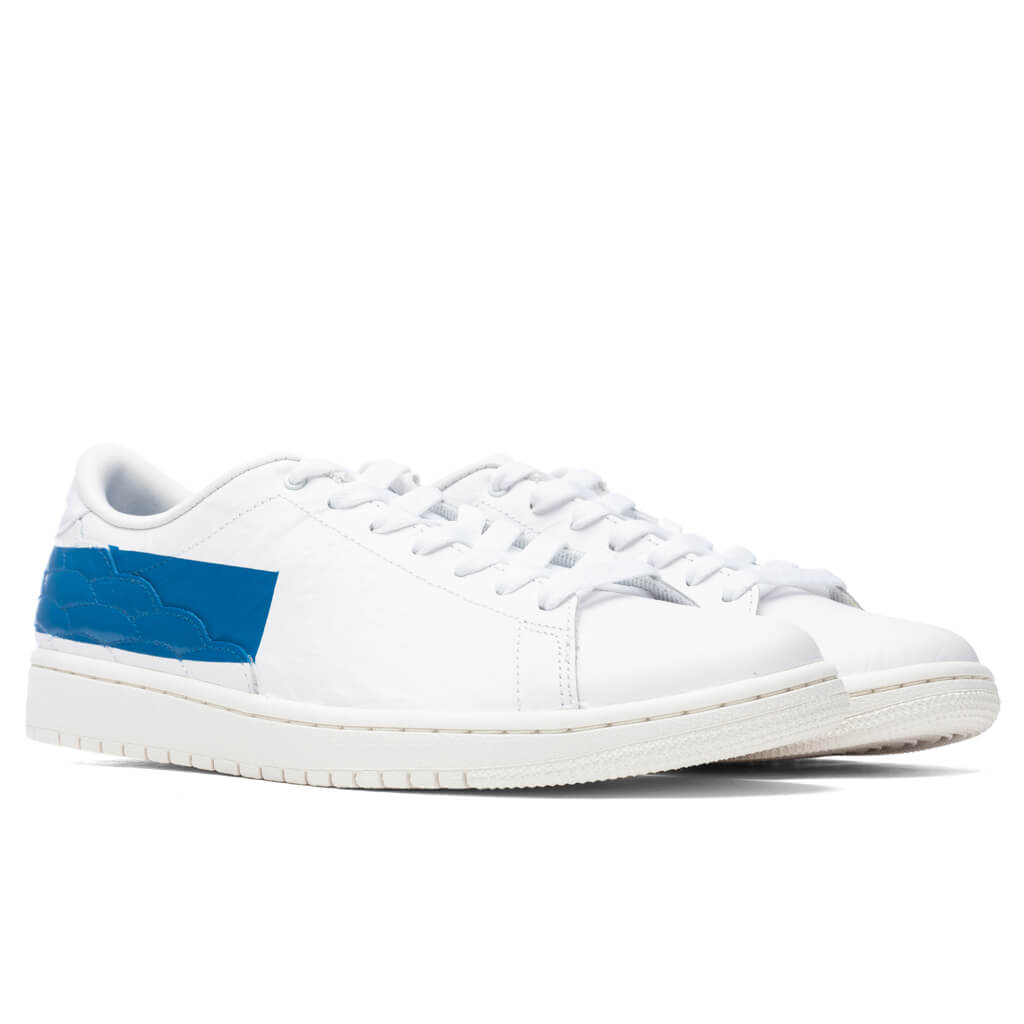 Air Jordan 1 Centre Court Shoe - White and Military Blue – Feature