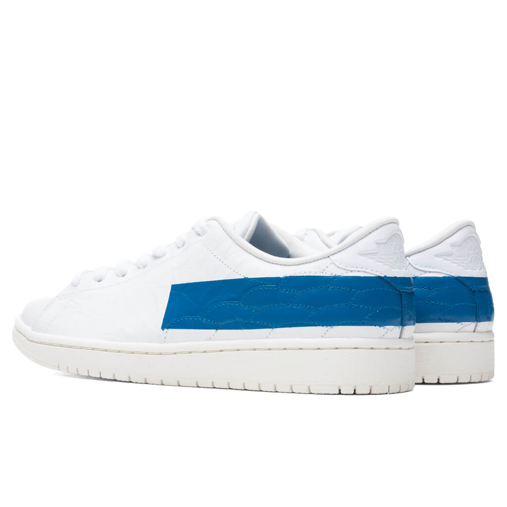 Air Jordan 1 Centre Court Shoe - White and Military Blue – Feature