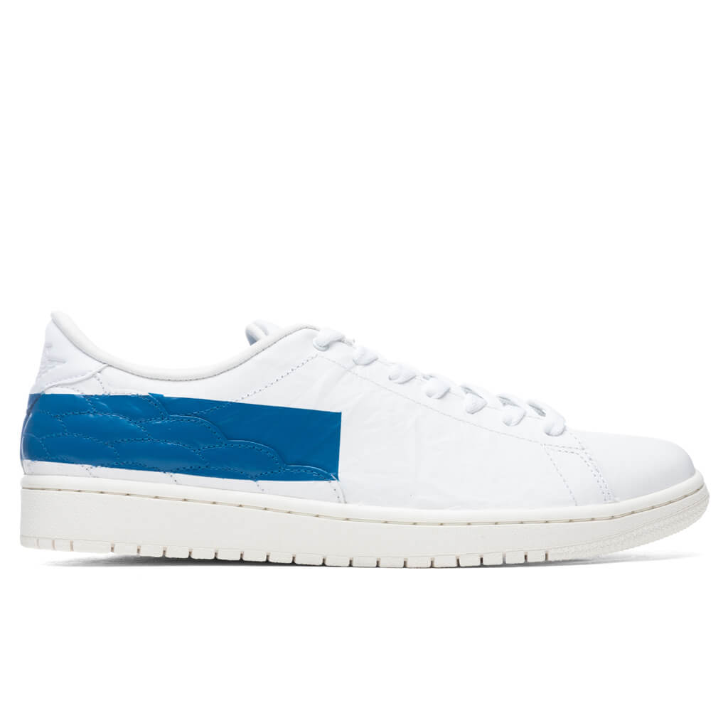 Air Jordan 1 Centre Court Shoe - White and Military Blue – Feature