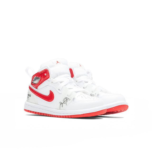Air Jordan 1 Mid SS (TD) - White/University Red – Feature