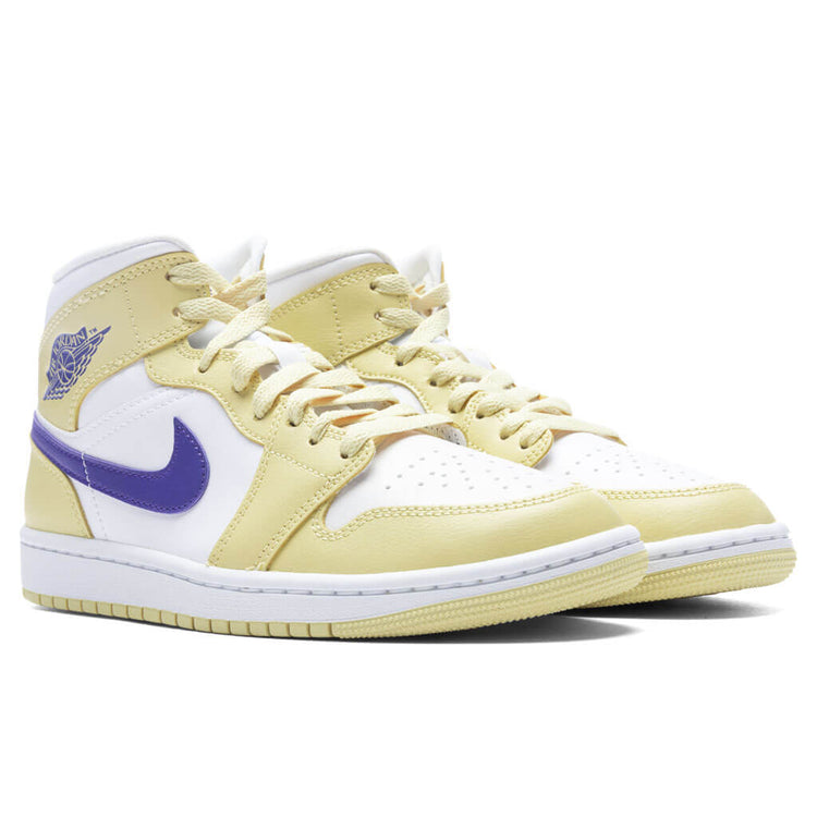 Women's Air Jordan 1 Mid - Lemon Wash/Lapis/White – Feature