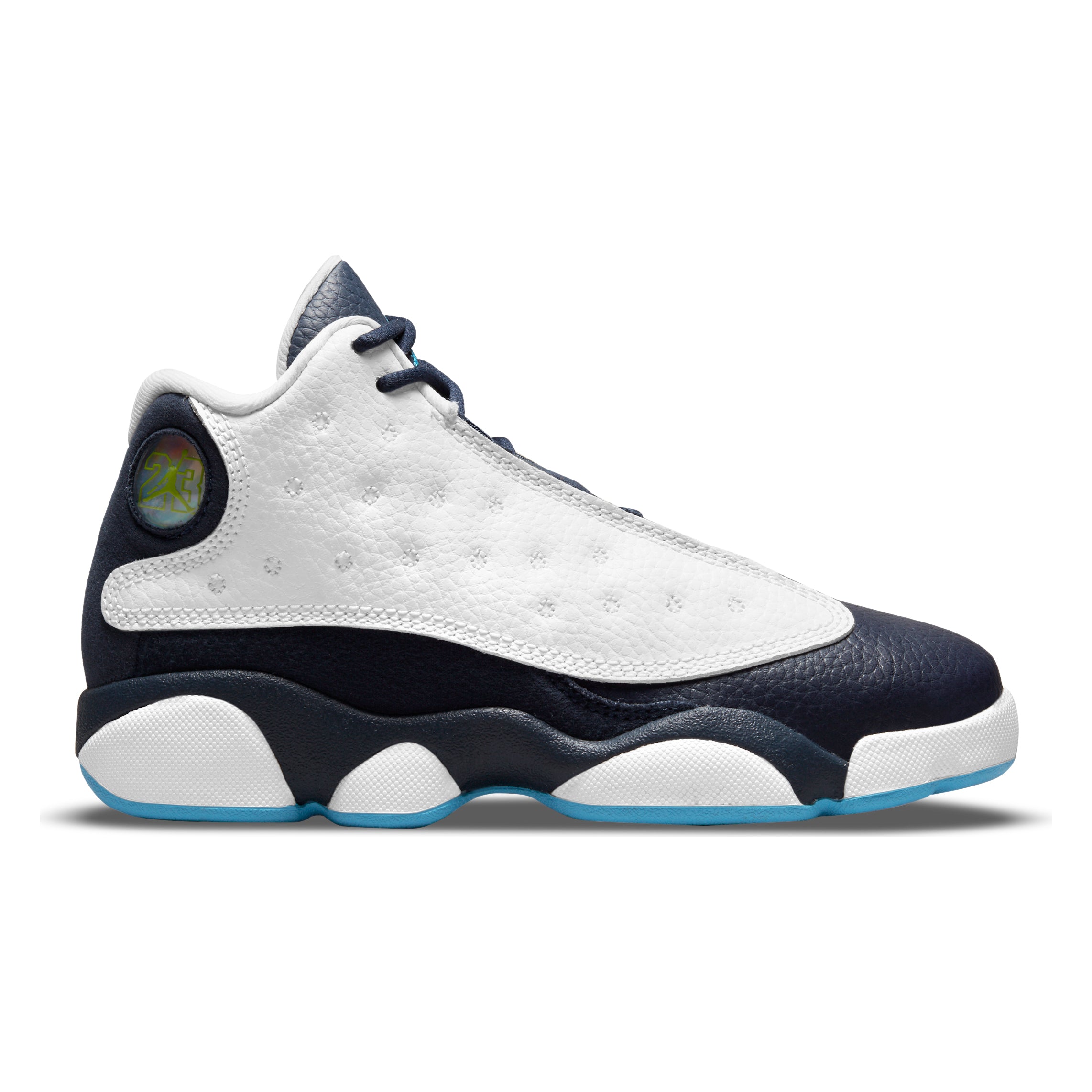 Air Jordan 13 Retro (PS) 'Obsidian' - White/Dark Powder Blue – Feature