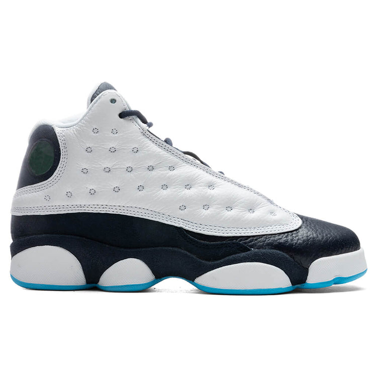 Air Jordan 13 Retro (GS) 'Obsidian' - White/Dark Powder Blue – Feature