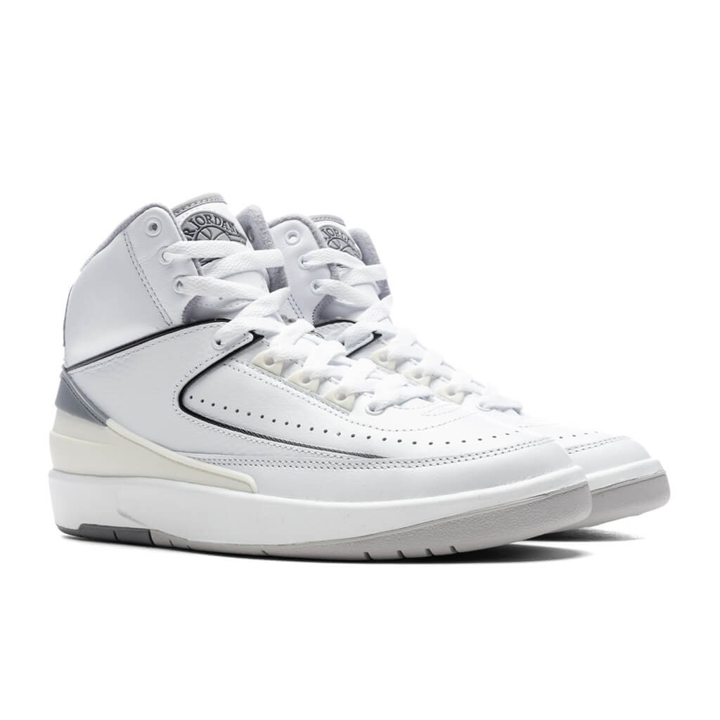 Air Jordan 2 Retro (GS) - White/Cement Grey/Sail – Feature