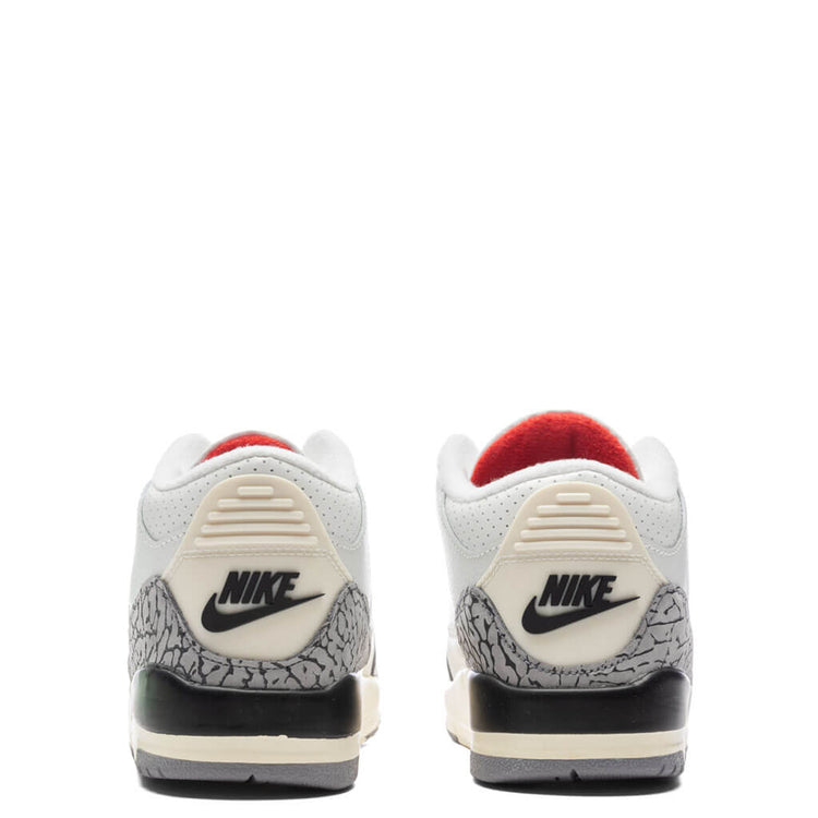 Air Jordan 3 Retro (PS) White Cement Reimagined - Summit White/Fire Re ...