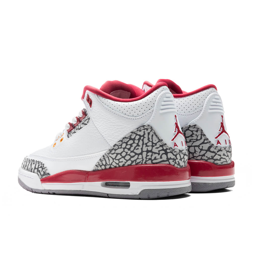 Air Jordan 3 Retro (GS) - White/Light Curry/Cardinal Red – Feature