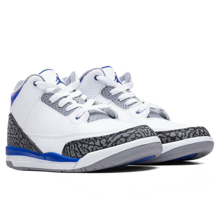 Air Jordan 3 Retro (PS) 'Racer Blue' - White/Cement Grey – Feature