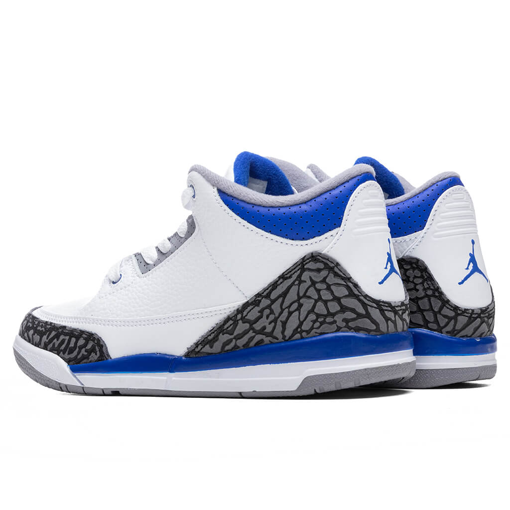 Air Jordan 3 Retro (PS) 'Racer Blue' - White/Cement Grey – Feature