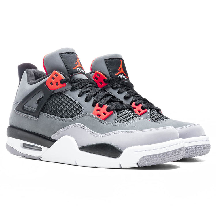 Air Jordan 4 Retro 'Infrared' (GS) - Dark Grey/Infrared 23/Black Cemen ...