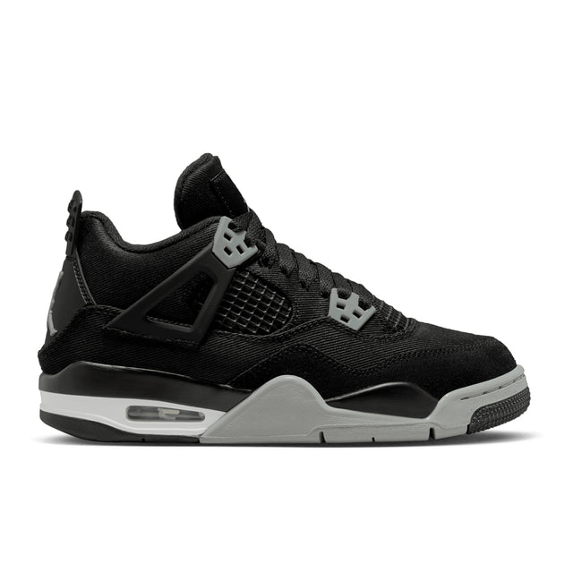Air Jordan 4 Retro SE (GS) - Black/Light Steel Grey/White – Feature