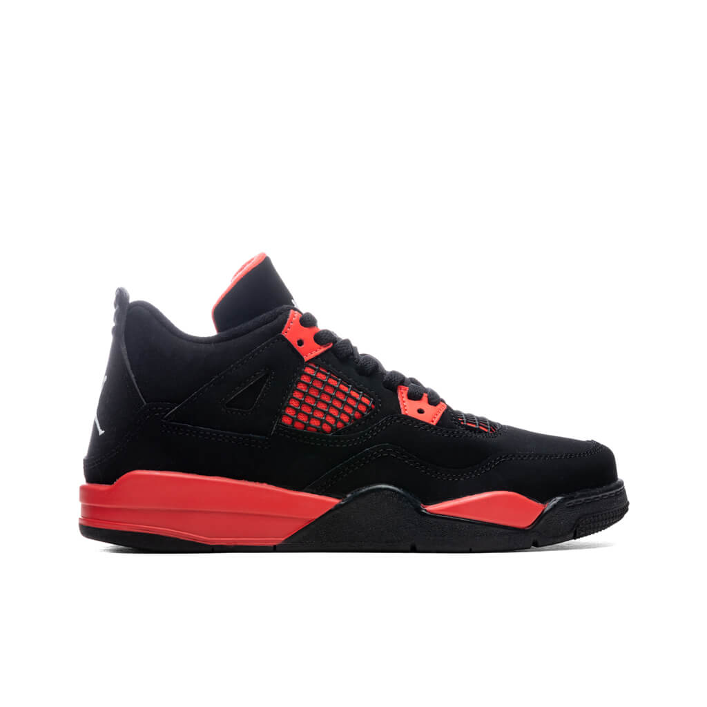Air Jordan 4 Retro (PS) "Red Thunder" - Black/Red – Feature