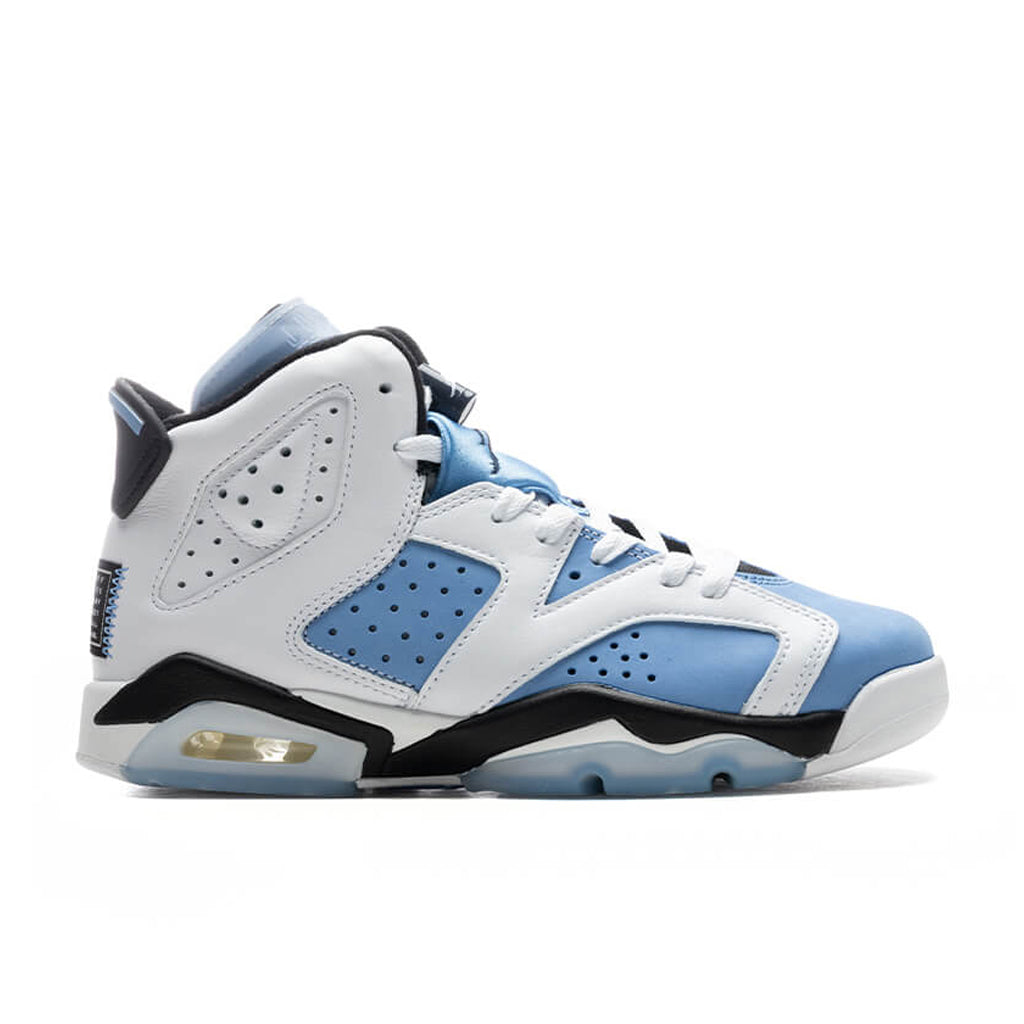 Air Jordan 6 Retro "UNC" (GS) - University Blue/White/Black/College Na ...