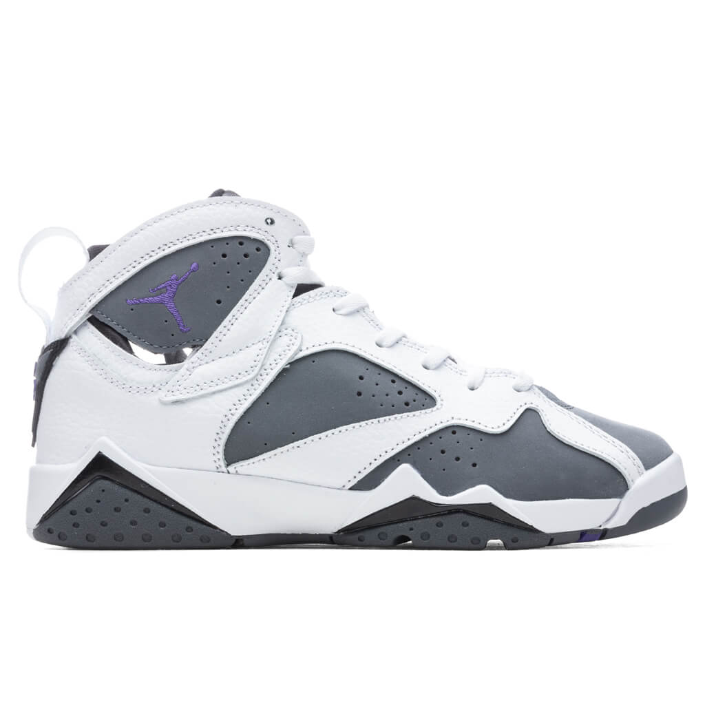 Air Jordan 7 Retro (GS) "Flint" - White/Varsity Purple – Feature