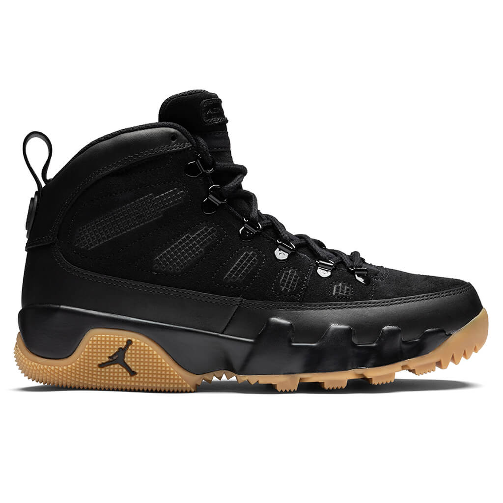 Air Jordan 9 Boot NRG 'Black Gum'- Black/Gum Light Brown – Feature