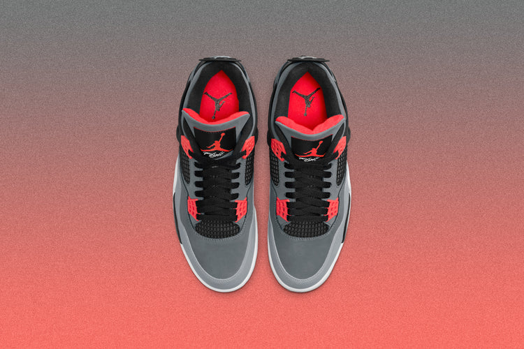 Air Jordan 4 Retro 'Infrared' - Dark Grey/Infrared 23/Black Cement Gre ...