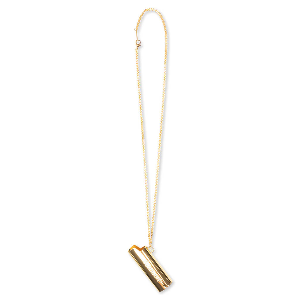 Logo Lighter Case Necklace - Gold/No Color - Great Gifts Club