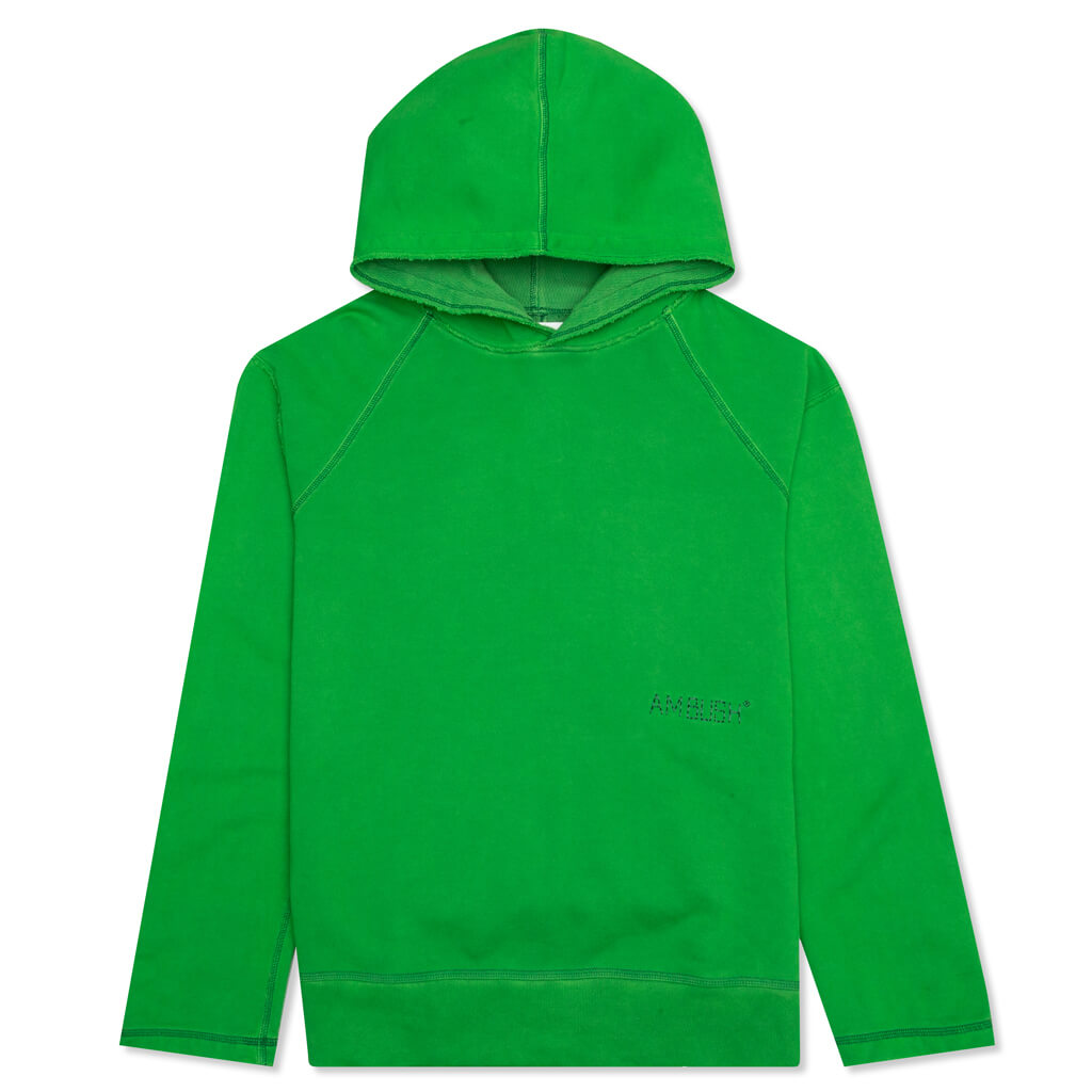 Raw Edge Hoodie - Green/Green – Feature