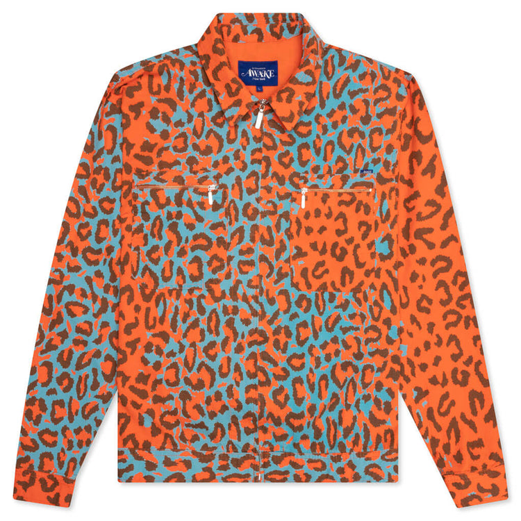 Awake Cargo Collared Military Jacket - Printed Leopard – Feature