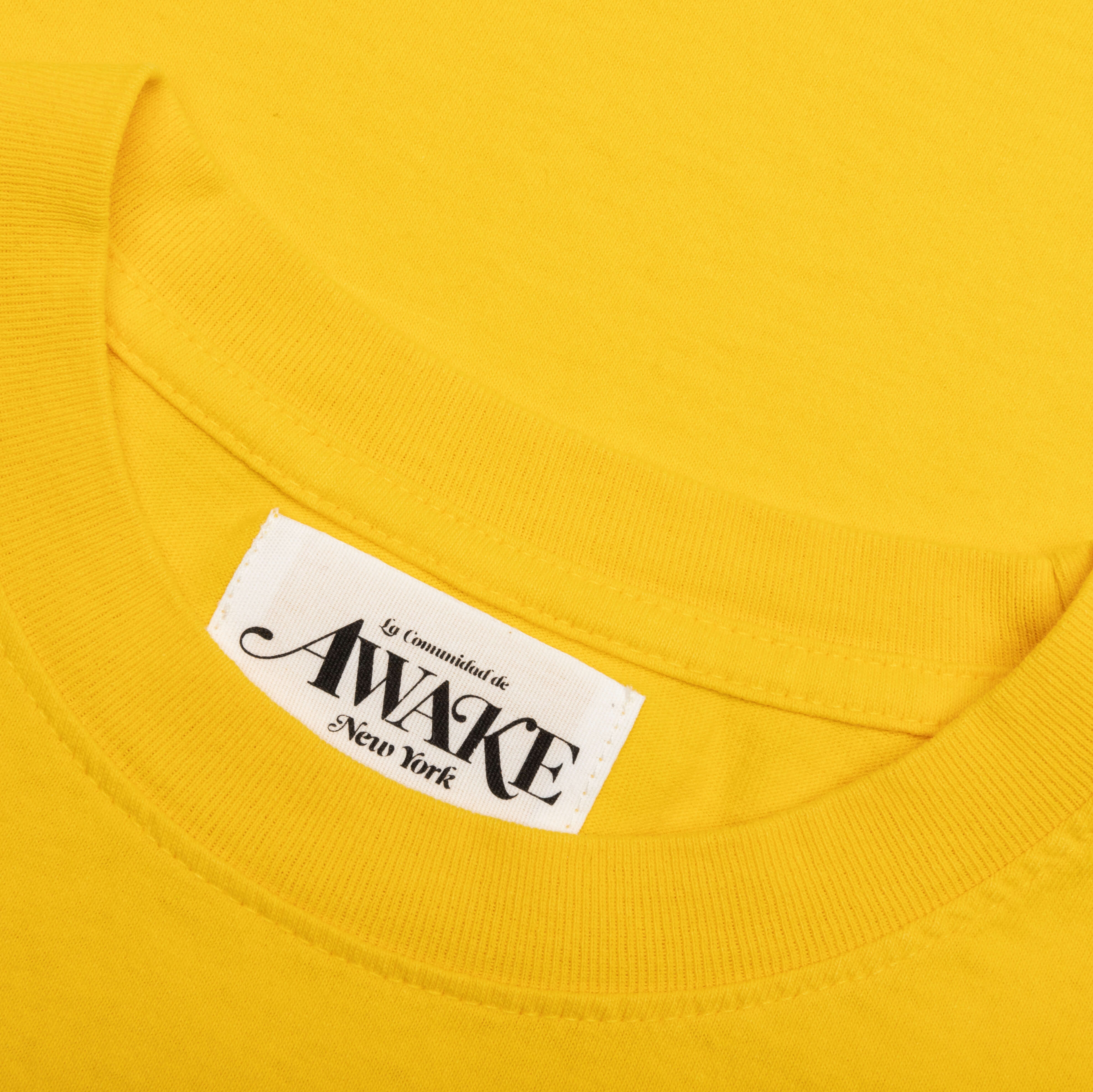 Awake Chrome Logo Tee - Yellow – Feature