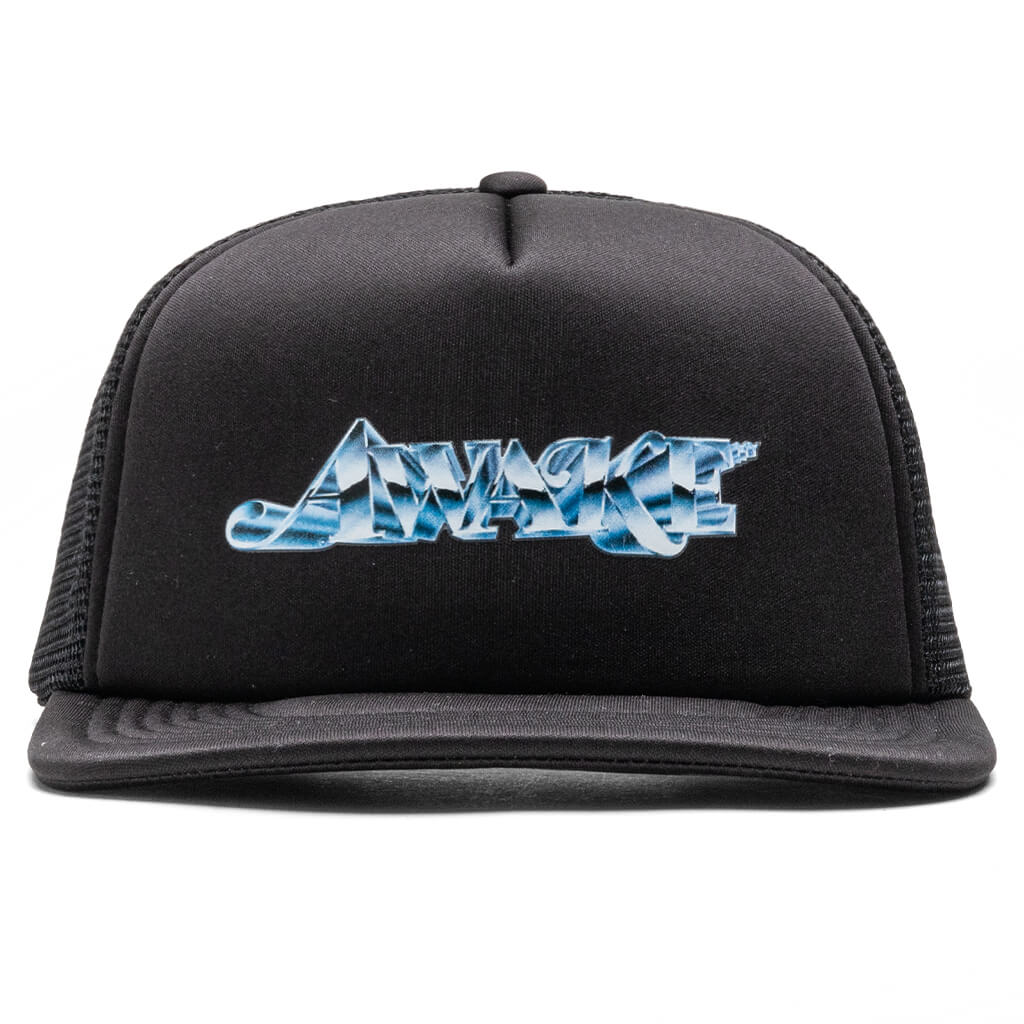 Awake Chrome Trucker Hat - Black – Feature