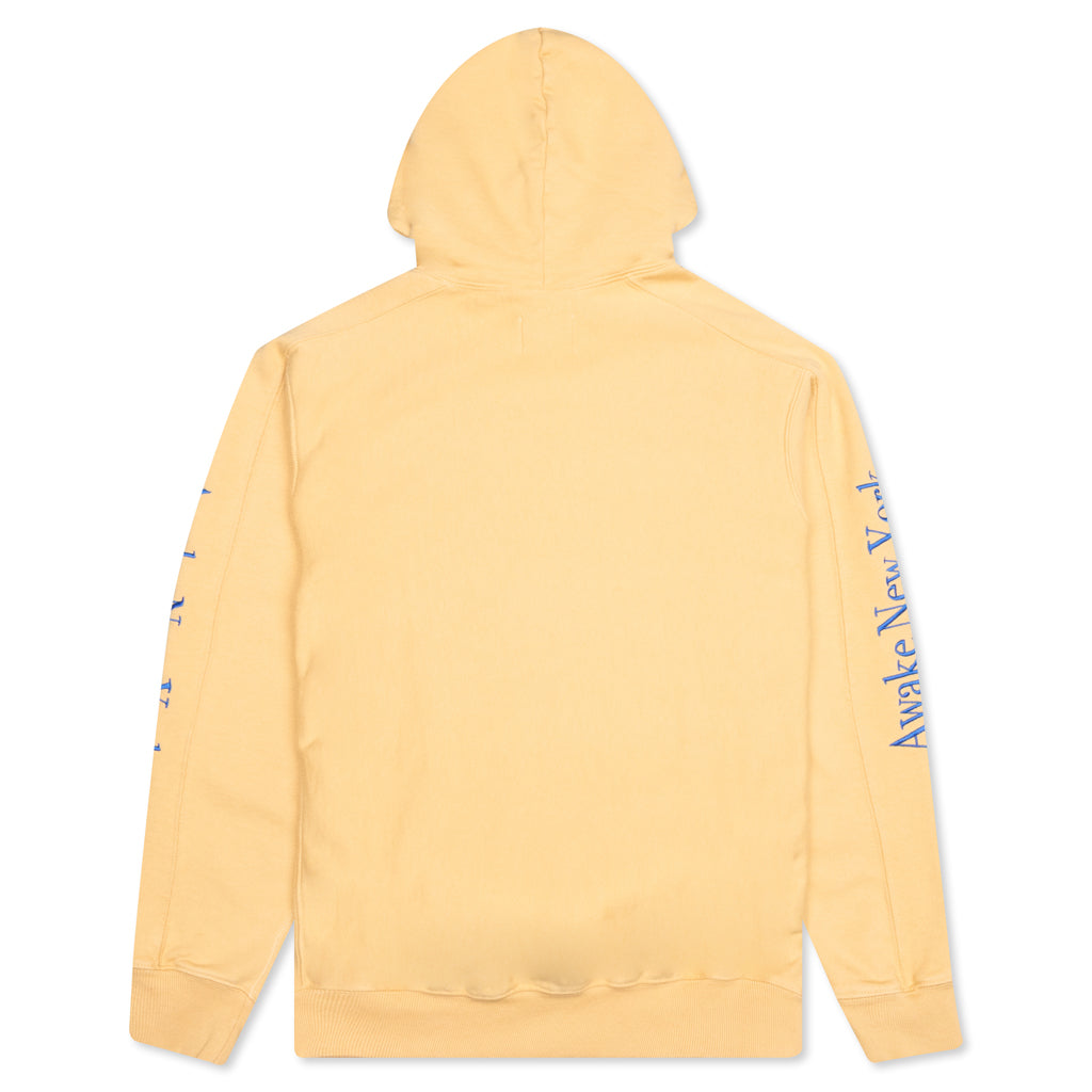 Awake Classic Outline Logo Paneled Embroidered Hoodie - Mustard – Feature