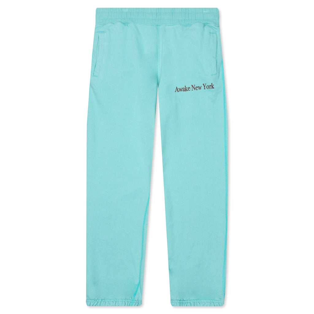 Awake Classic Outline Logo Paneled Embroidered Sweatpants - Teal – Feature