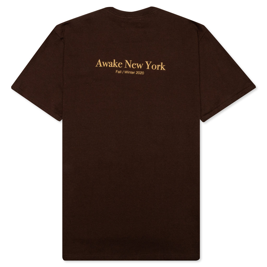 Awake Classic Outline Logo S/S Tee - Brown – Feature