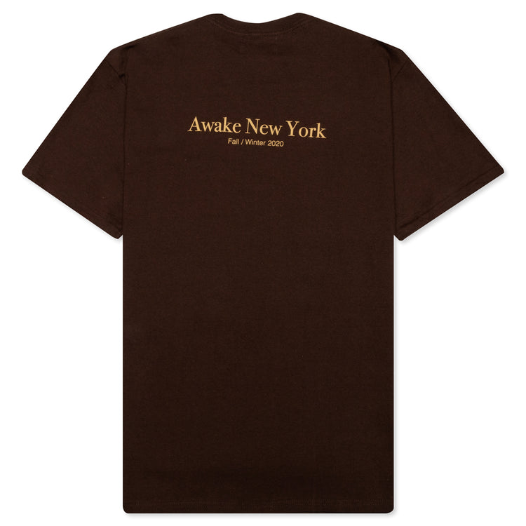 Awake Classic Outline Logo S/S Tee - Brown – Feature
