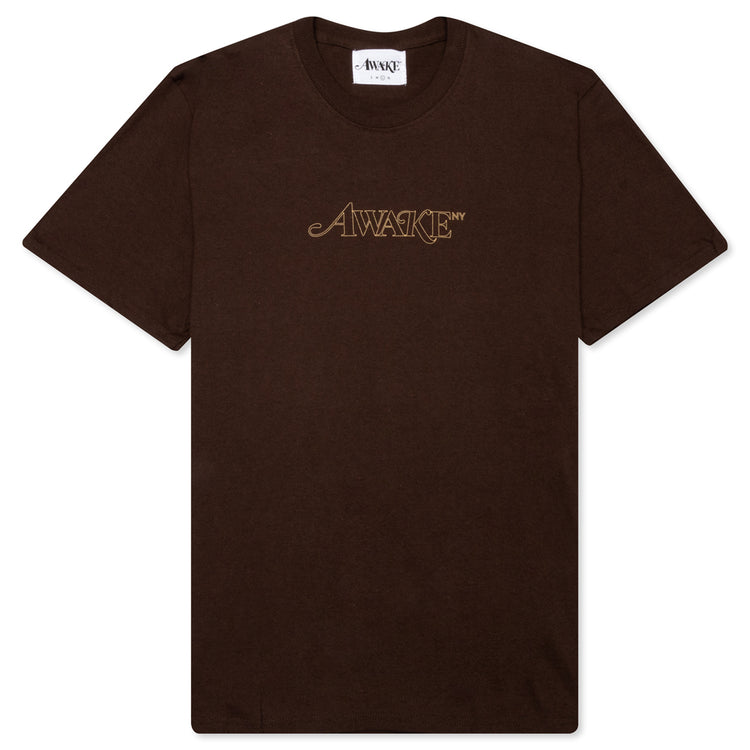 Awake Classic Outline Logo S/S Tee - Brown – Feature