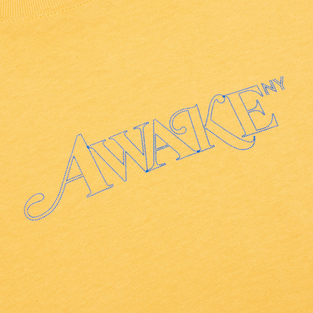 Awake Classic Outline Logo S/S Tee - Mustard – Feature