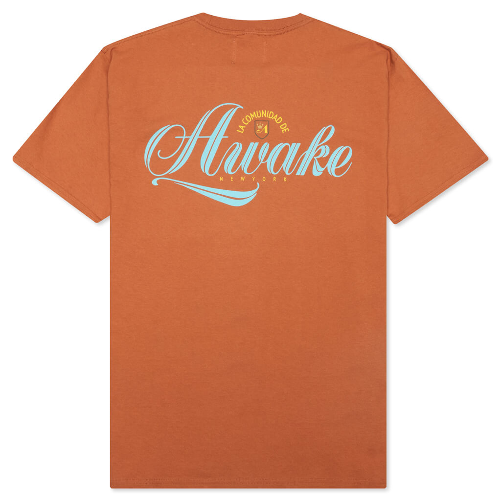 Awake Comunidad Logo Tee - Terracotta – Feature