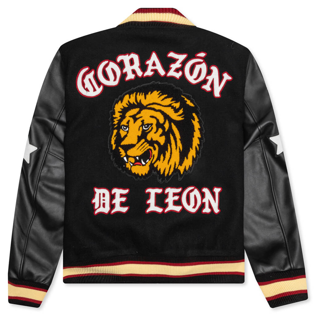 Corazon Varsity Jacket - Black/Black – Feature