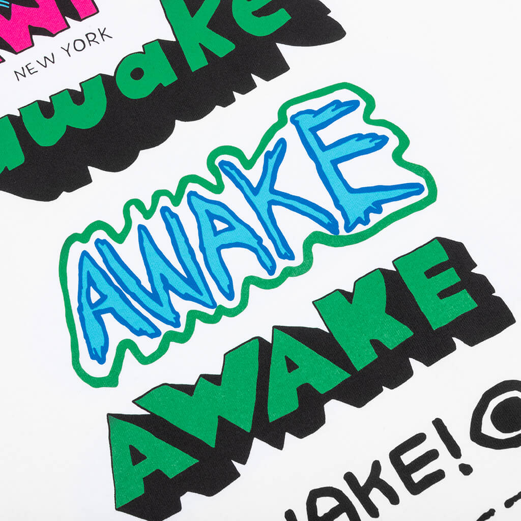 Awake NY x Stefan Meier NY Printed Long Sleeve Tee - White – Feature
